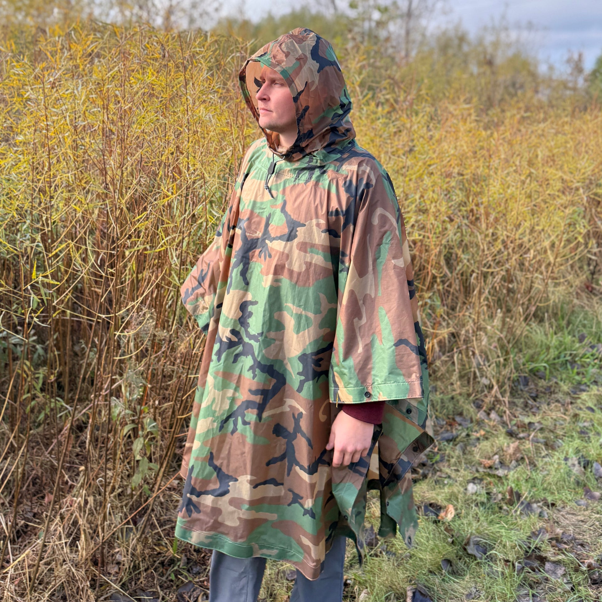 US Military Poncho – Waterproof Foliage Green, Made in USA – Redfeather ...
